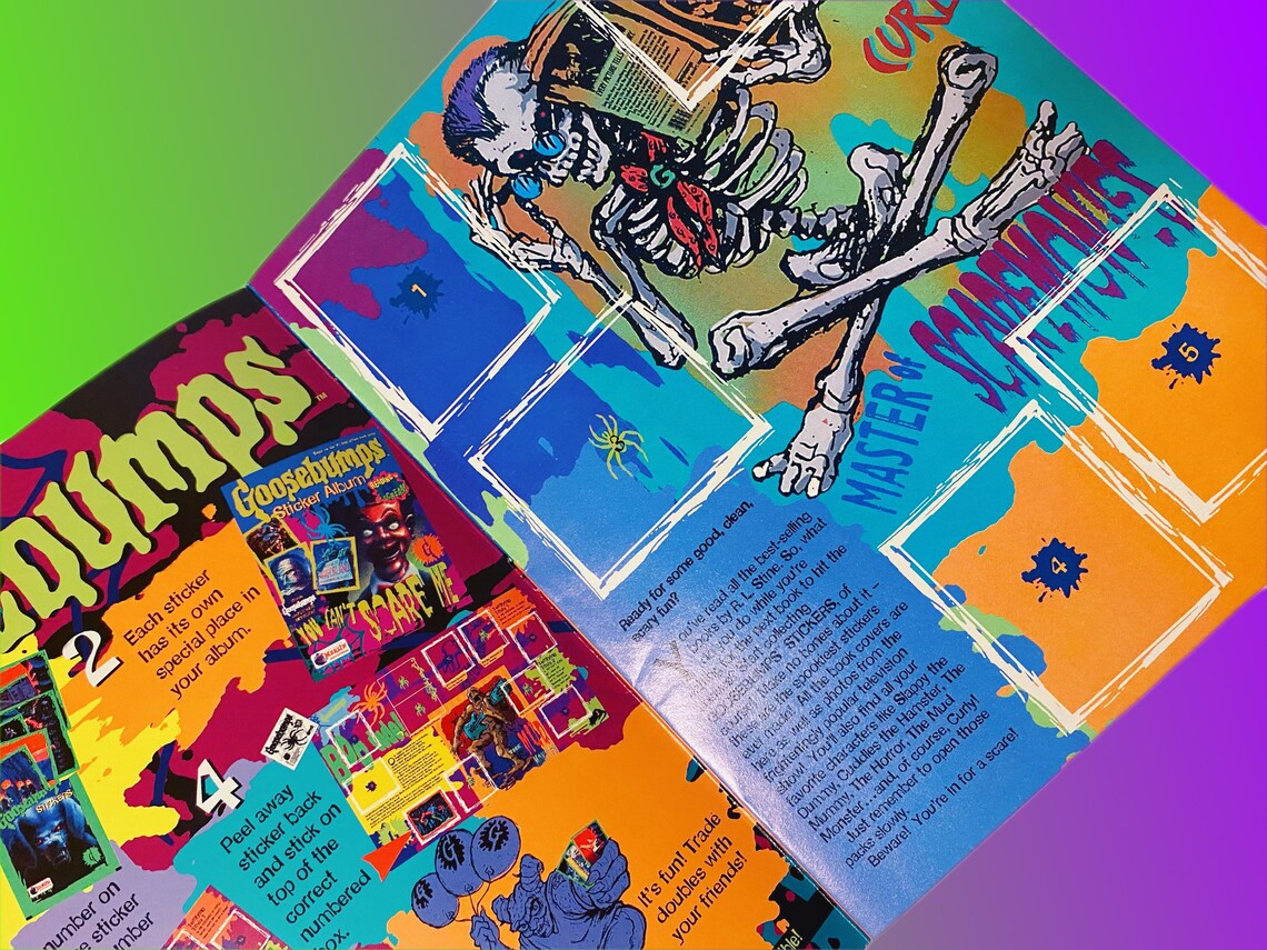 1996 Goosebumps Sticker Album New Old Stock Reading is a - Etsy