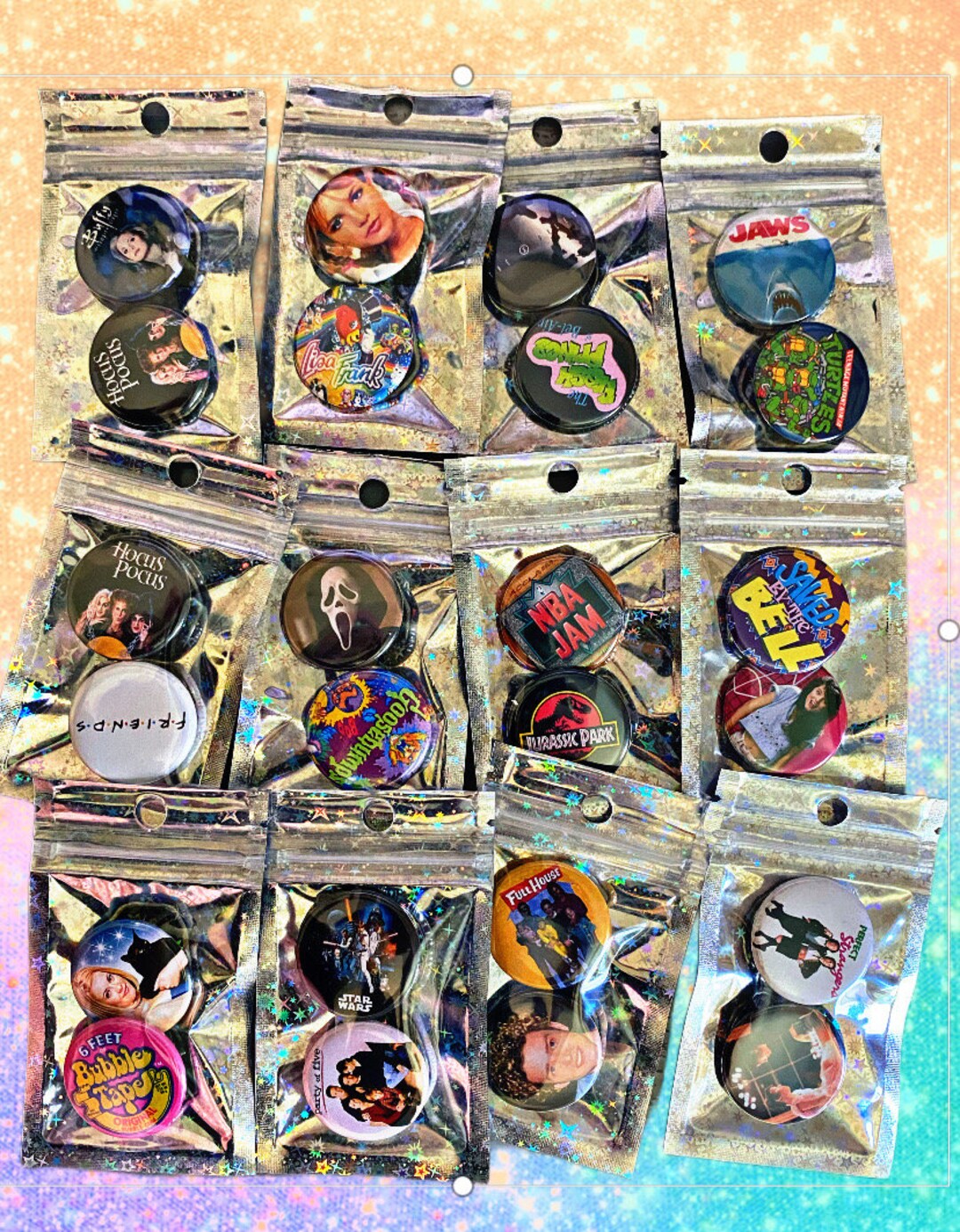 90s Pin Set , 2 Pack 90s Buttons, 90s Party Favors - Etsy