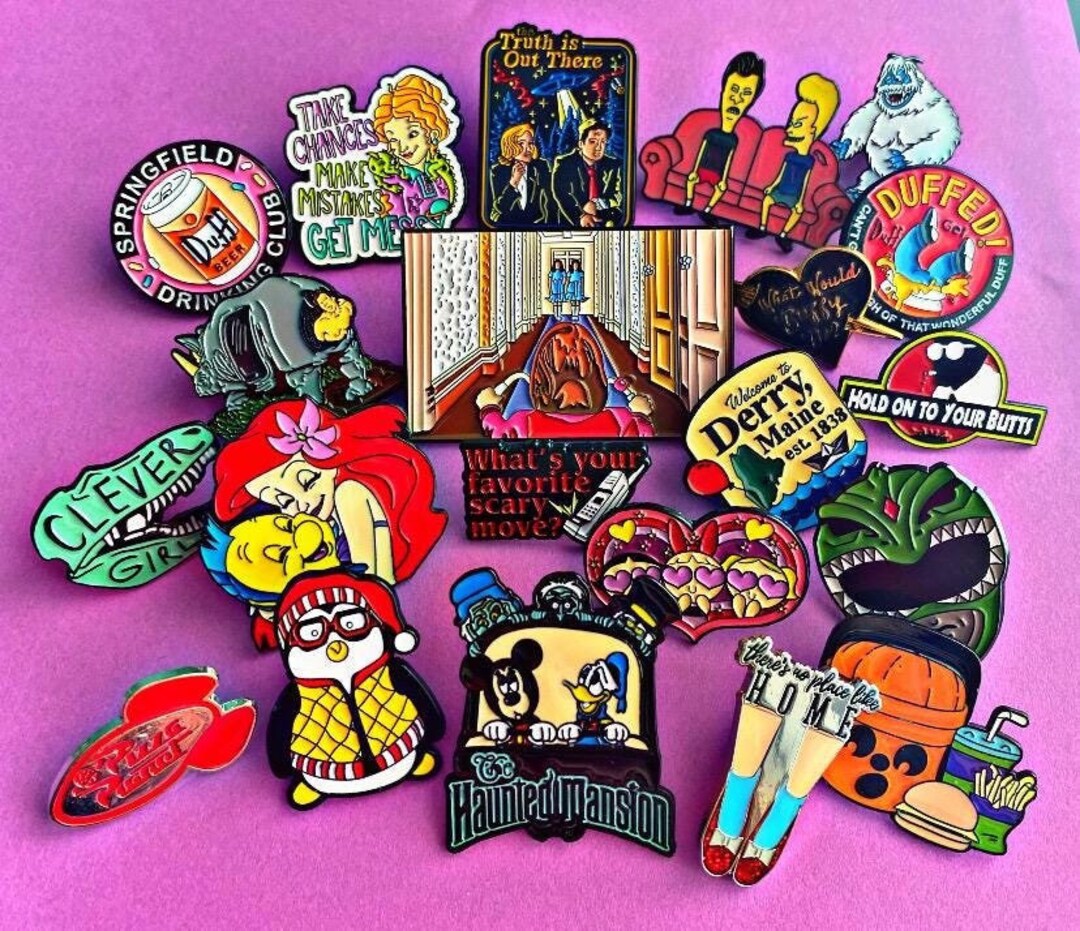 80s and 90s Nostalgia Pins, Enamel Pins, 80s Pins, Nostalgic Pins, 80s Party Favors, 90s Party ...