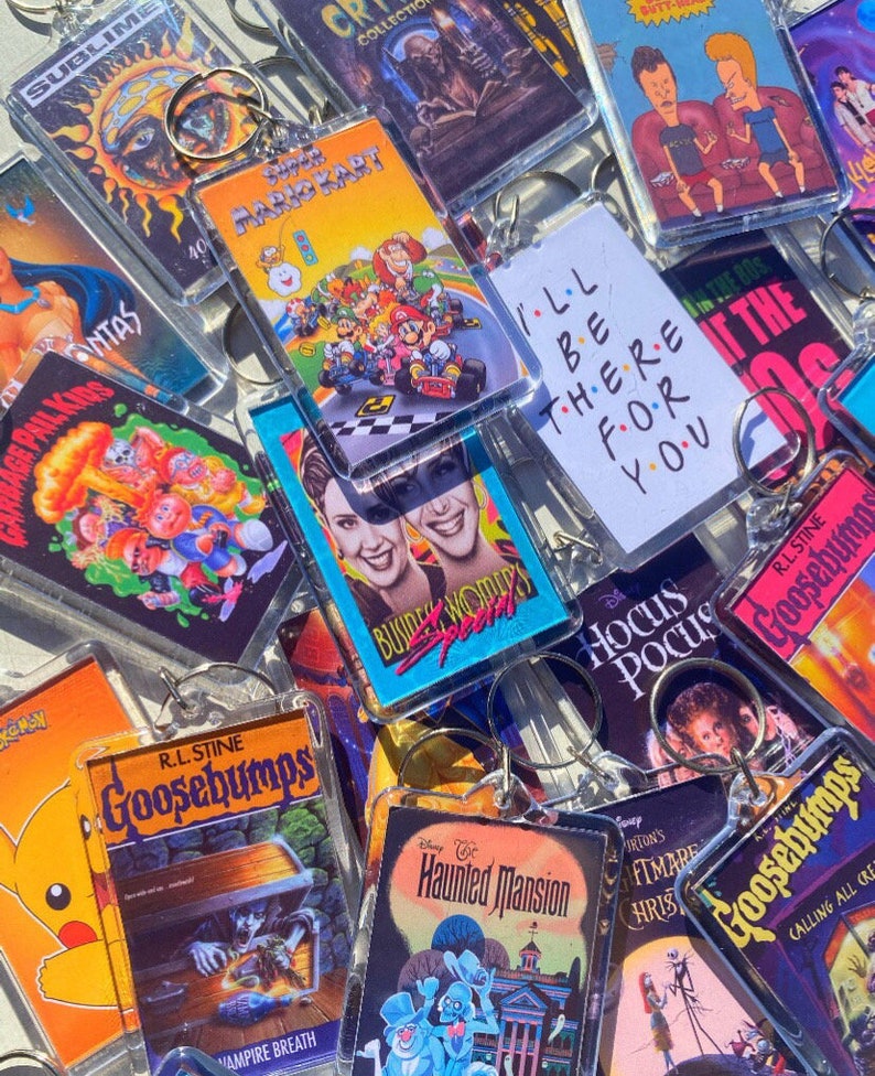 90s Keychains double-sided, 90s Gifts, Acrylic Keychains - Etsy