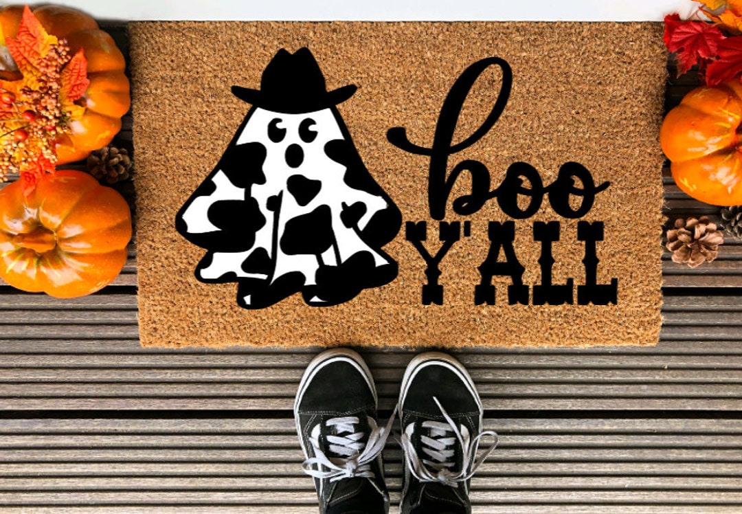 Cowboy Boo Y'all Doormat Halloween Doormat Porch Decor Gift for Her ...