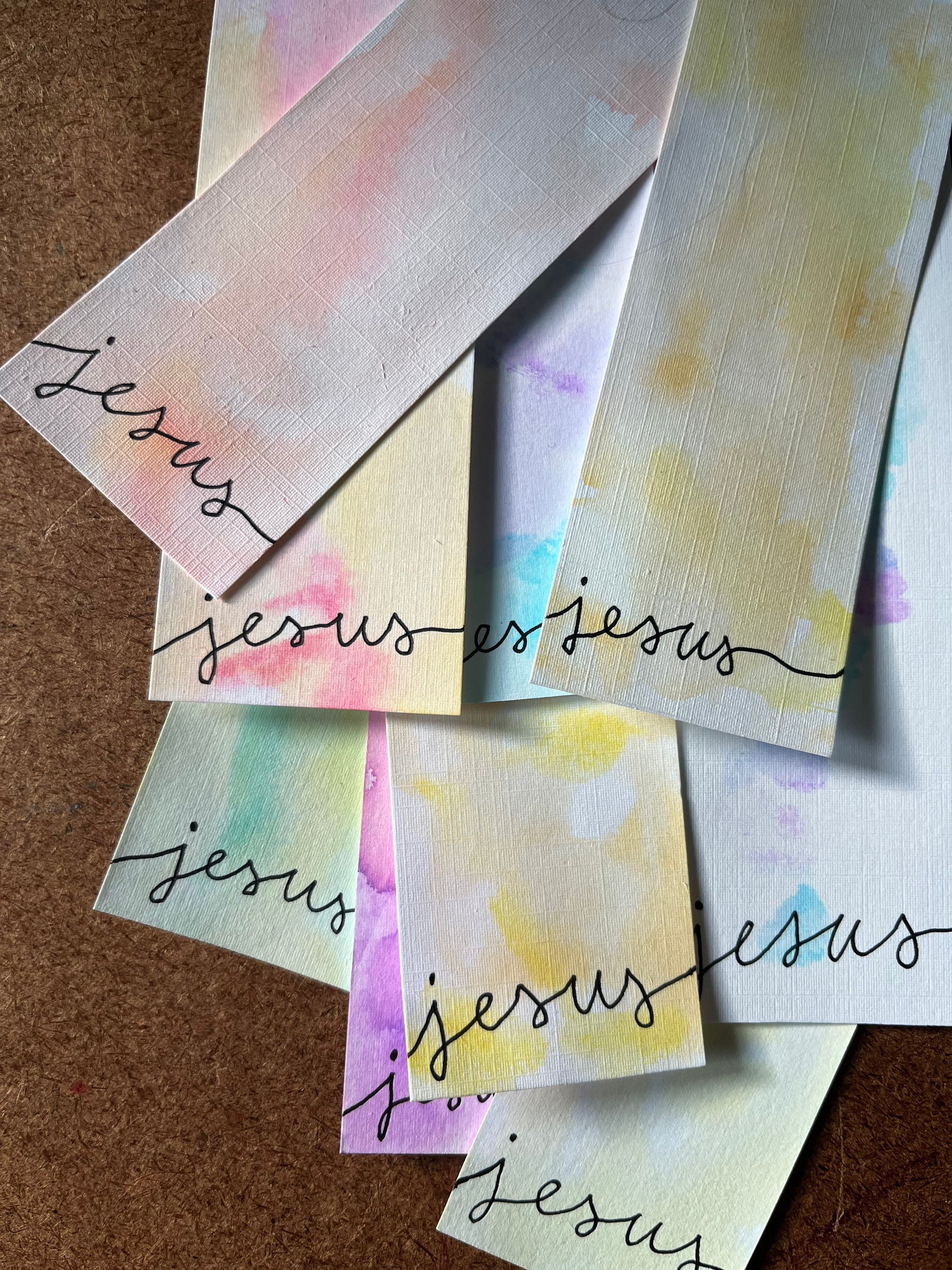 Jesus Watercolor Bookmarks - Etsy