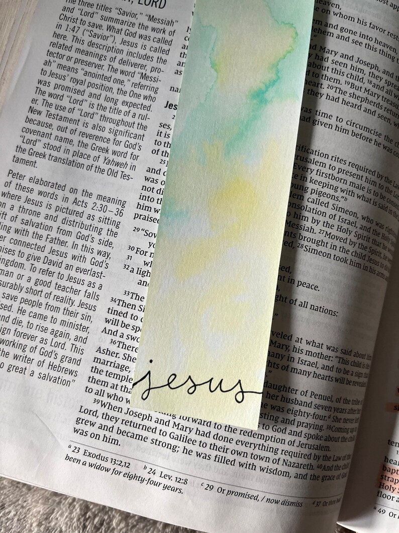 Jesus Watercolor Bookmarks - Etsy