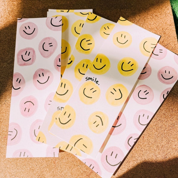 Printable Bookmark Smiley Face - Etsy