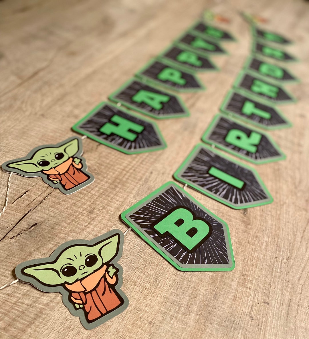 Star Wars Inspired Baby Yoda Banner - Etsy UK