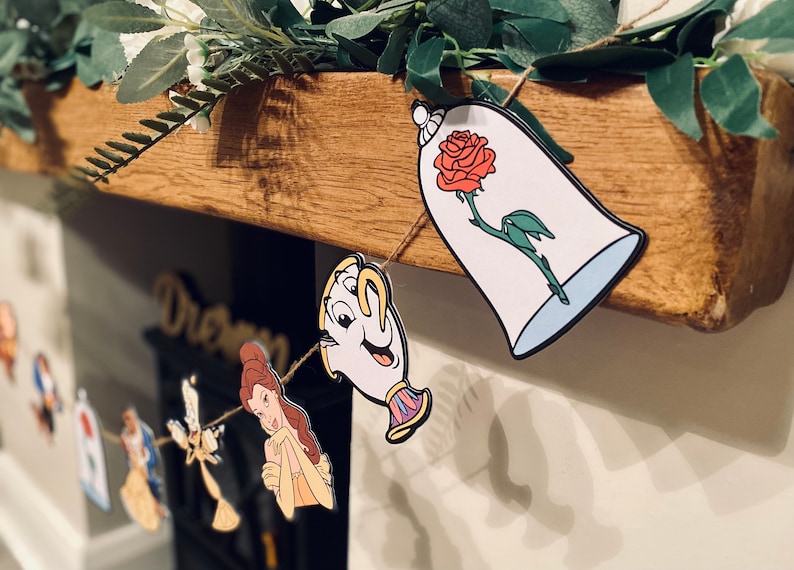 Disney Inspired Beauty and the Beast Banner - Etsy