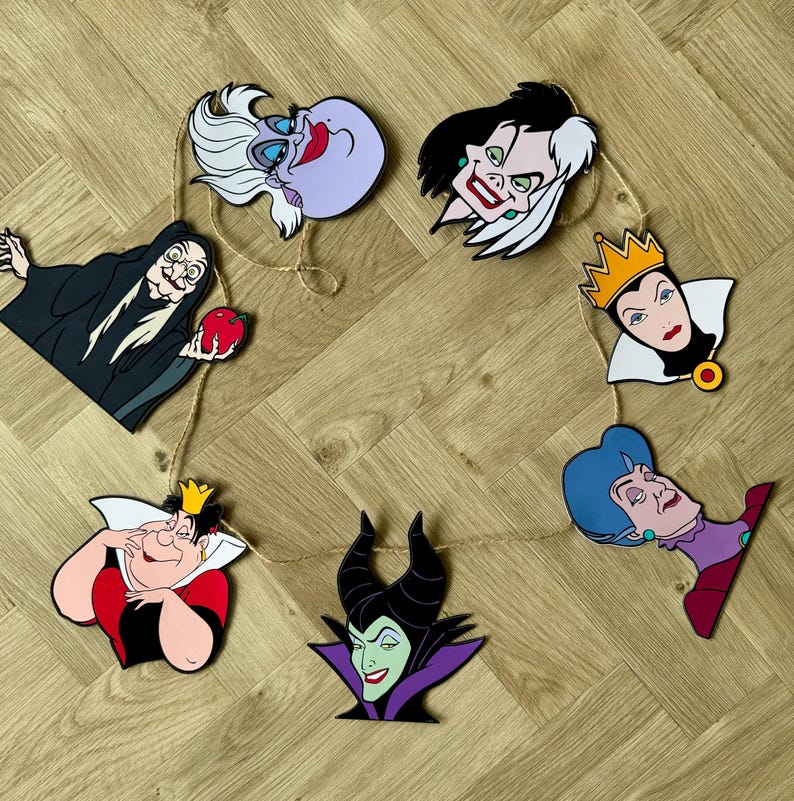 Disney Inspired Villains Banner - Etsy