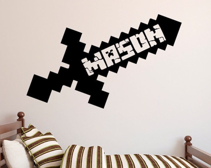 Personalized Gamer Name Decal Minecraft My Name Decal Minecraft ...