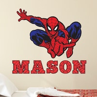 Custom Spiderman Name Wall Decal Superhero Wall Decor for Kids Bedroom ...