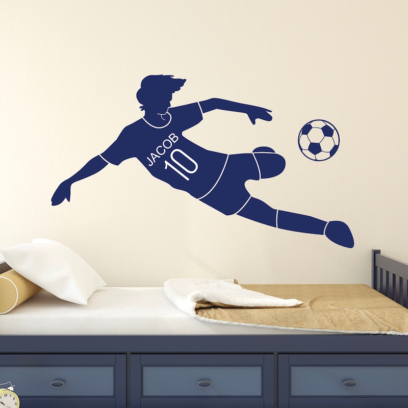 Soccer Player Wall Stickers - Etsy