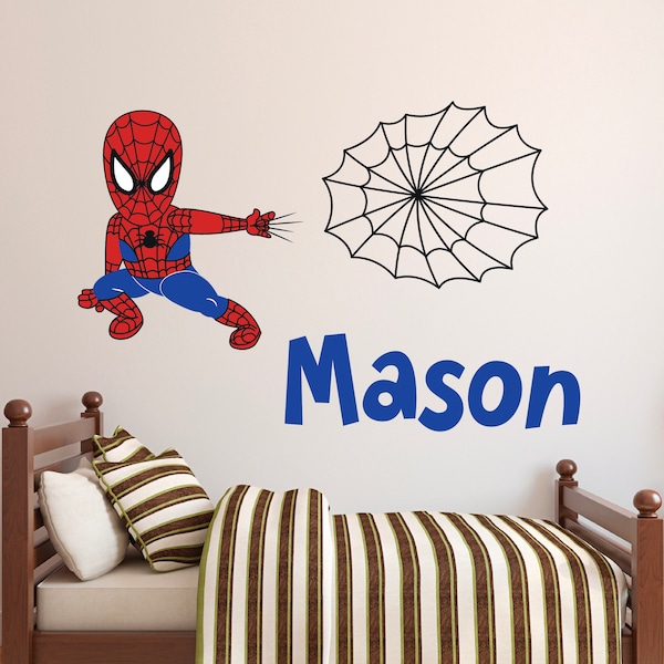 Personalized Room Sticker Spiderman - Etsy