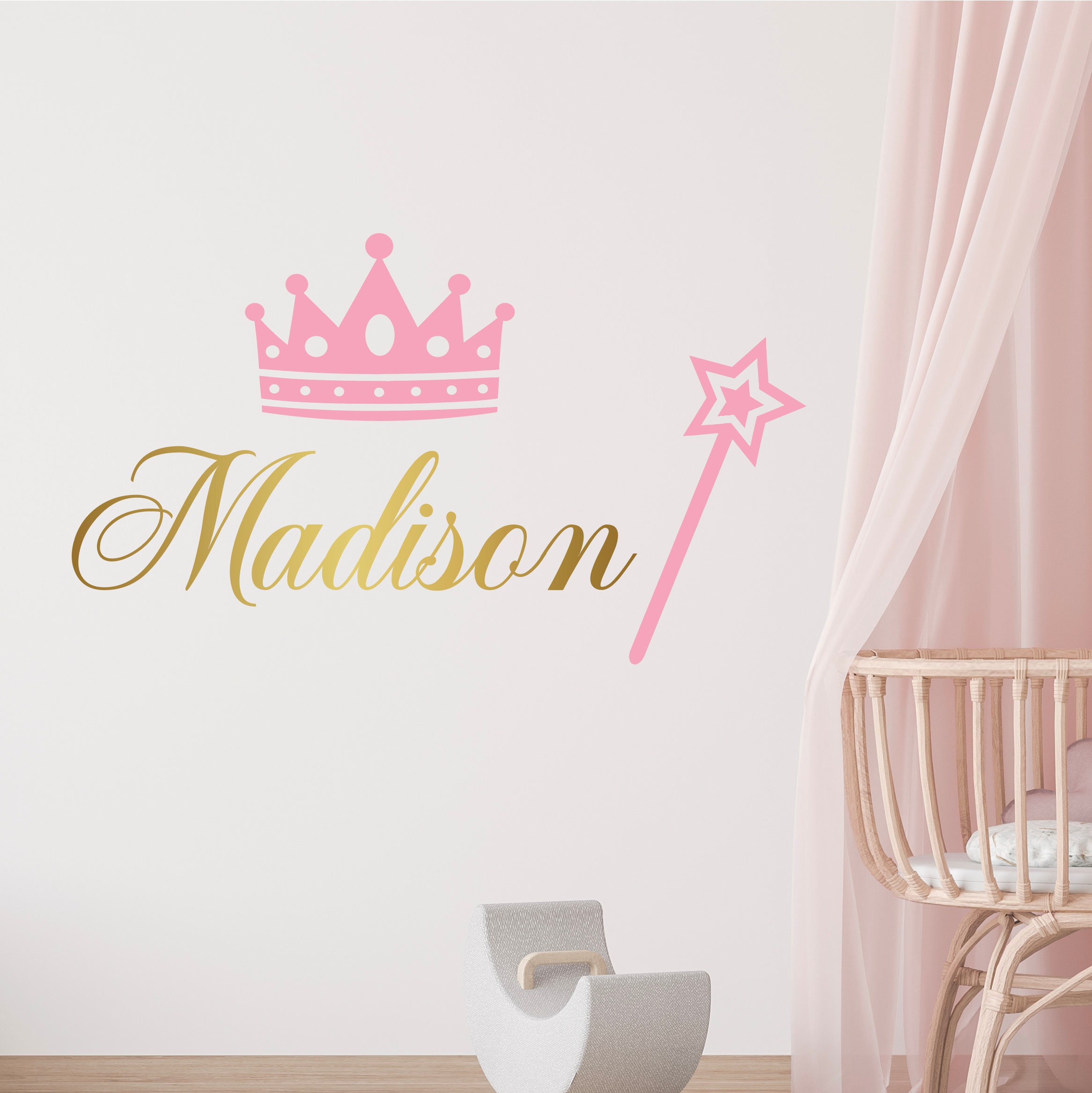 Princess Tinkerbell Name Wall Decal Custom Name Wall Decal for - Etsy