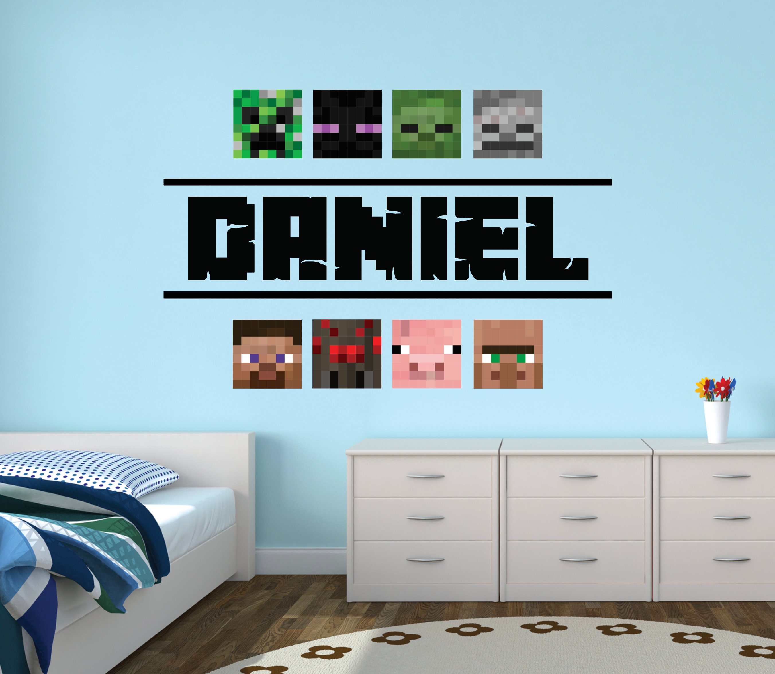 Personalized Name Gaming Room Wall Decals Kids Name Wall Decor - Etsy