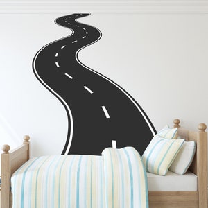 Road Wall Decal Way Highway Vinyl Sticker Track Route Wall Decor Kids ...