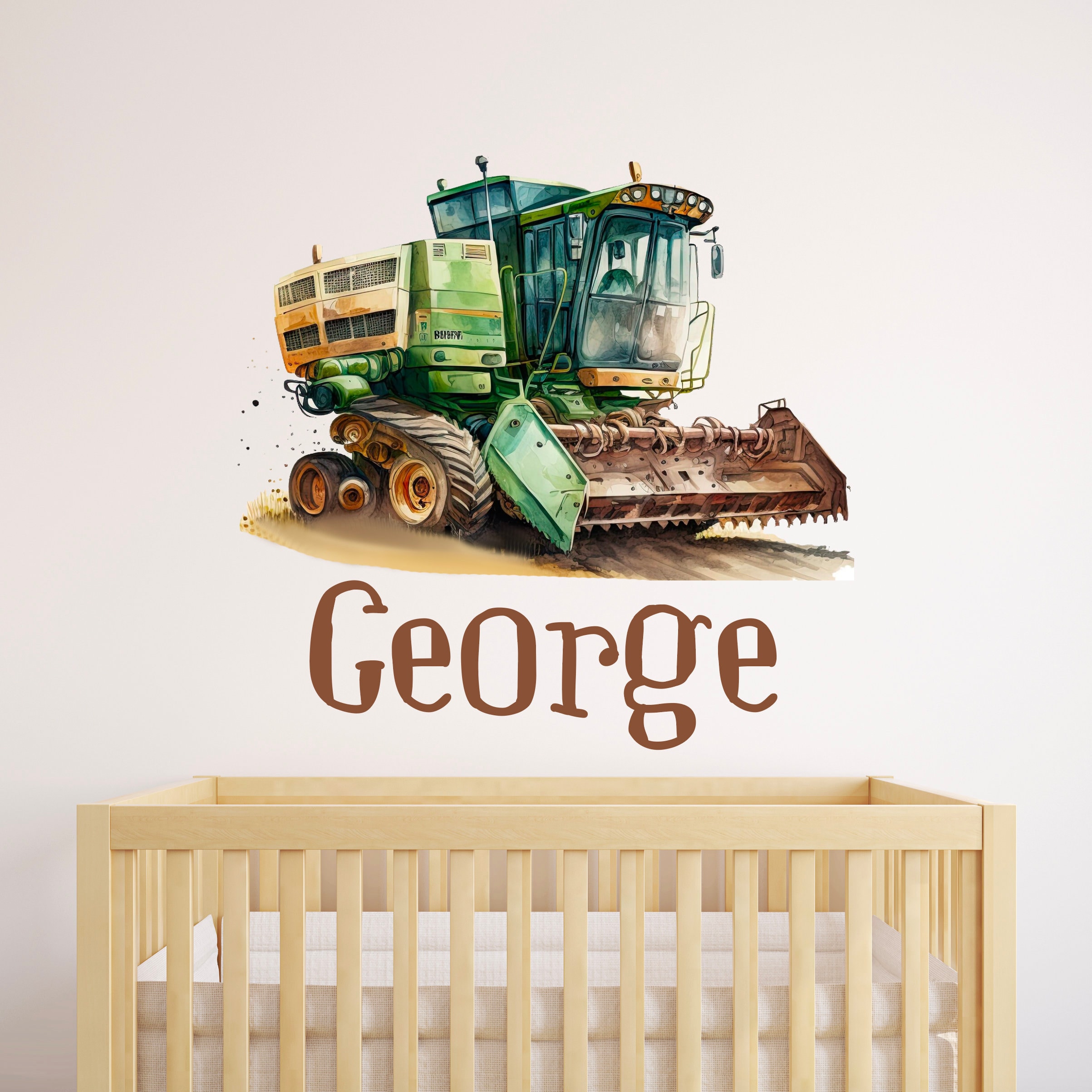 Personalized Tractor Name Wall Decal for Kids Bedroom John - Etsy