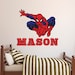 Custom Spiderman Name Wall Decal Superhero Wall Decor for Kids Bedroom ...