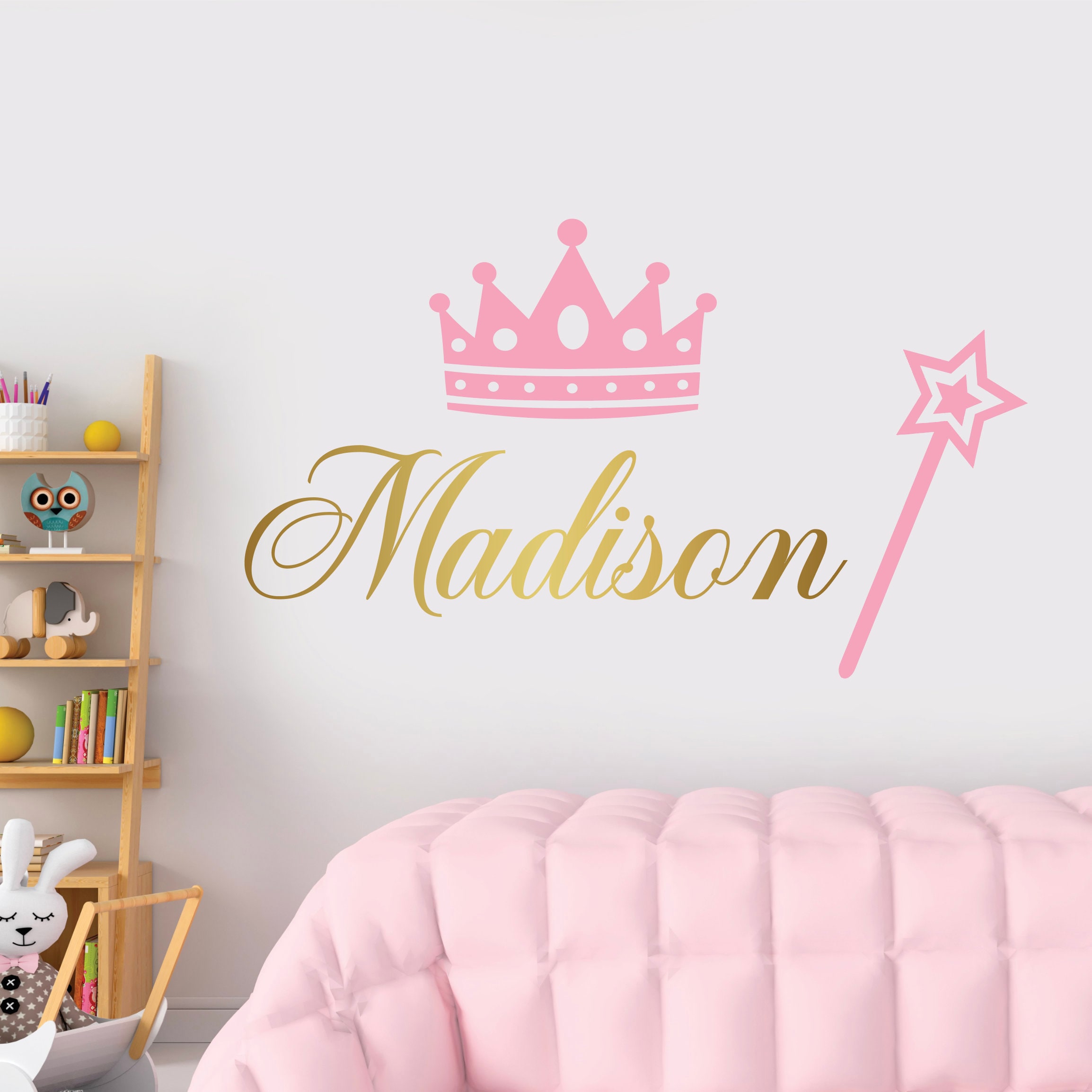 Princess Tinkerbell Name Wall Decal Custom Name Wall Decal for Girls ...