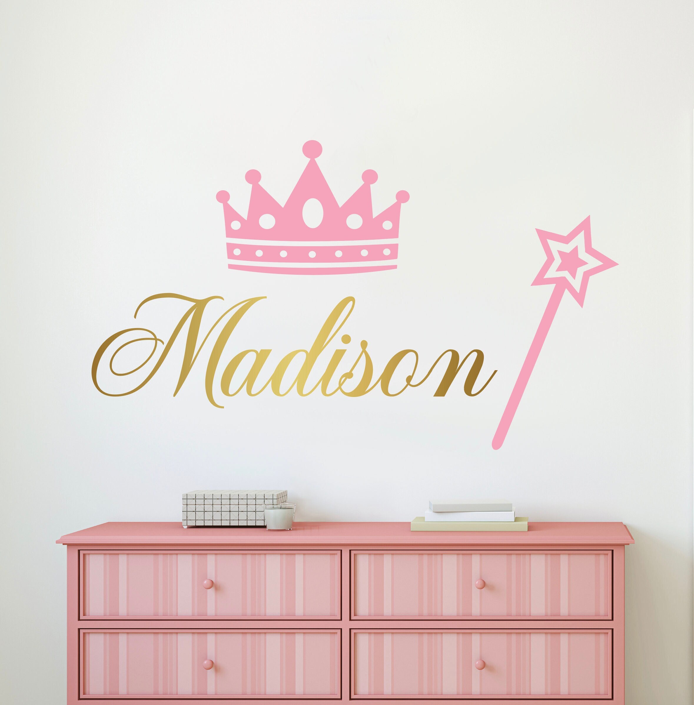 Princess Tinkerbell Name Wall Decal Custom Name Wall Decal for - Etsy