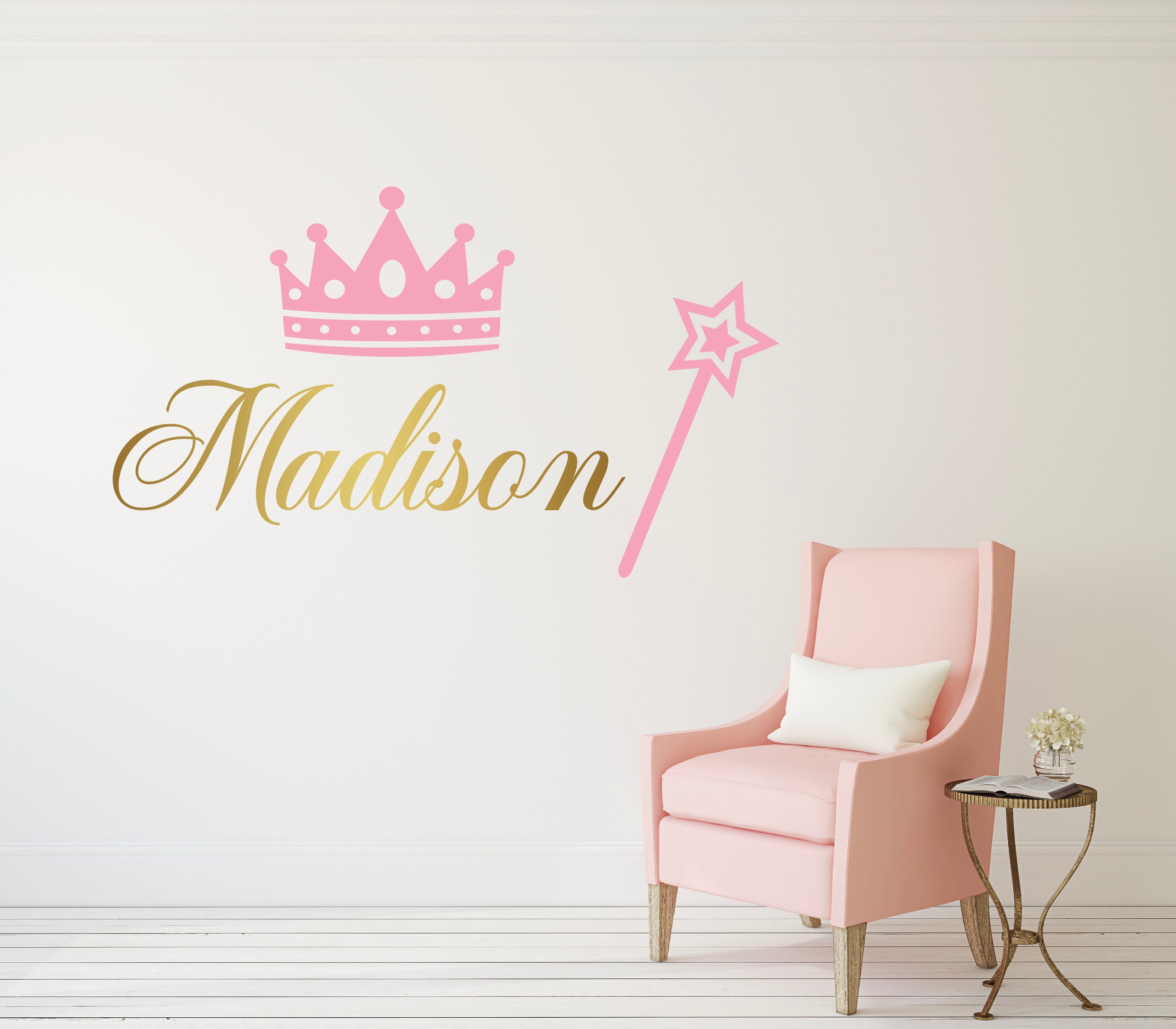 Princess Tinkerbell Name Wall Decal Custom Name Wall Decal for - Etsy
