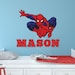 Custom Spiderman Name Wall Decal Superhero Wall Decor for Kids Bedroom ...