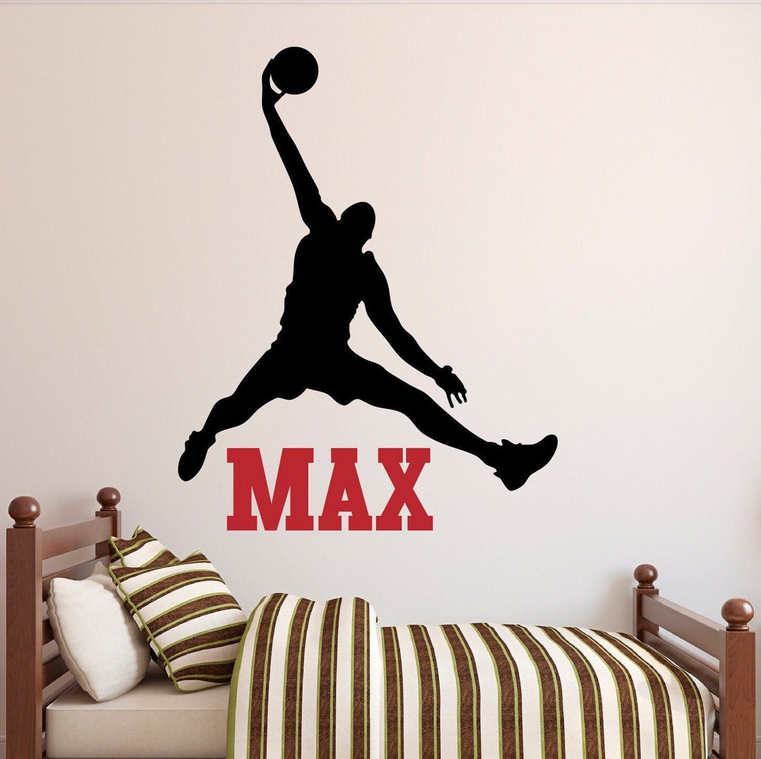 Personalized Basketball Name Wall Decal Kids Sports Vinyl Art Sticker ...