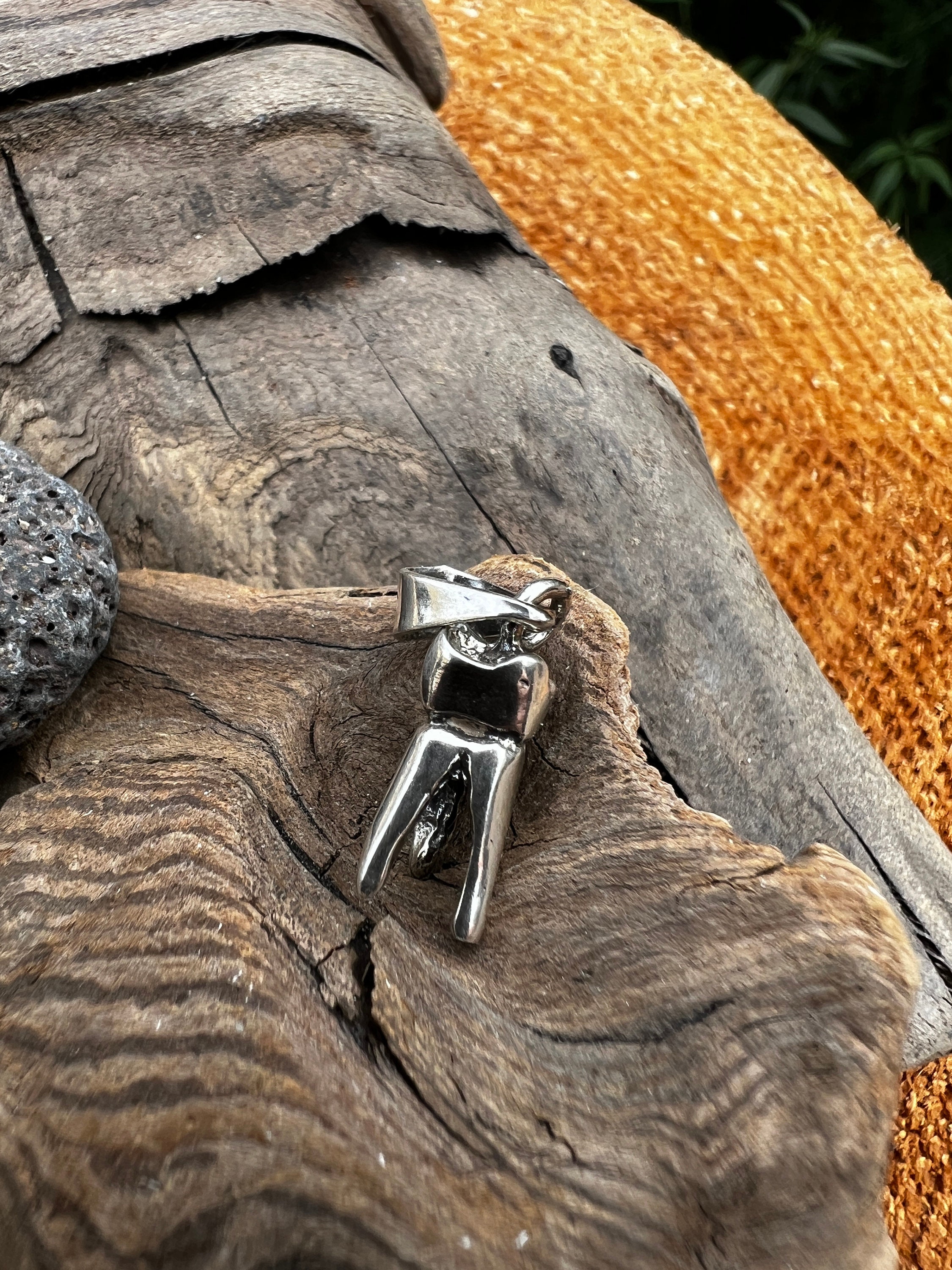 Mexican Sterling Silver Human Tooth Pendant Large - Etsy