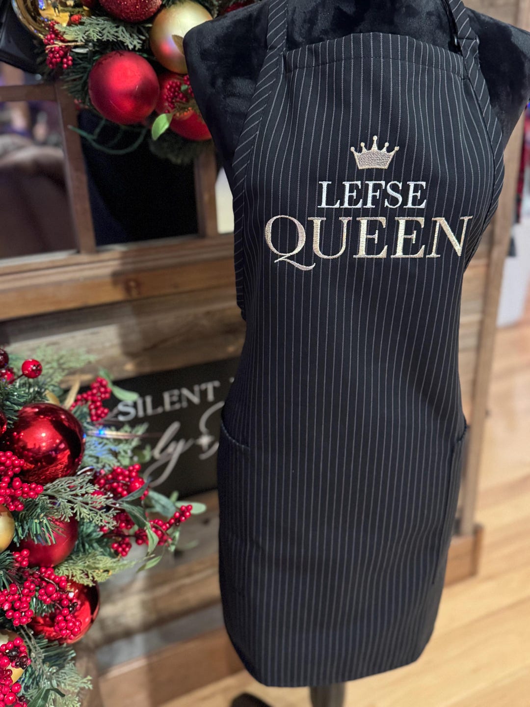 Lefse Queen Embroidered Apron - Etsy