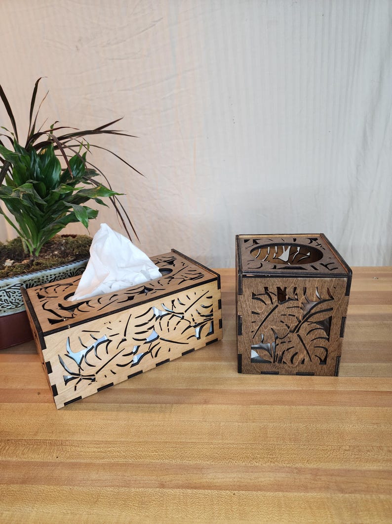 Laser-cut File ONLY for a Hawaiian Leaf Tissue Box Cover. - Etsy