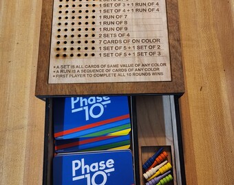 Phase 10 Game and Storage Box - Etsy