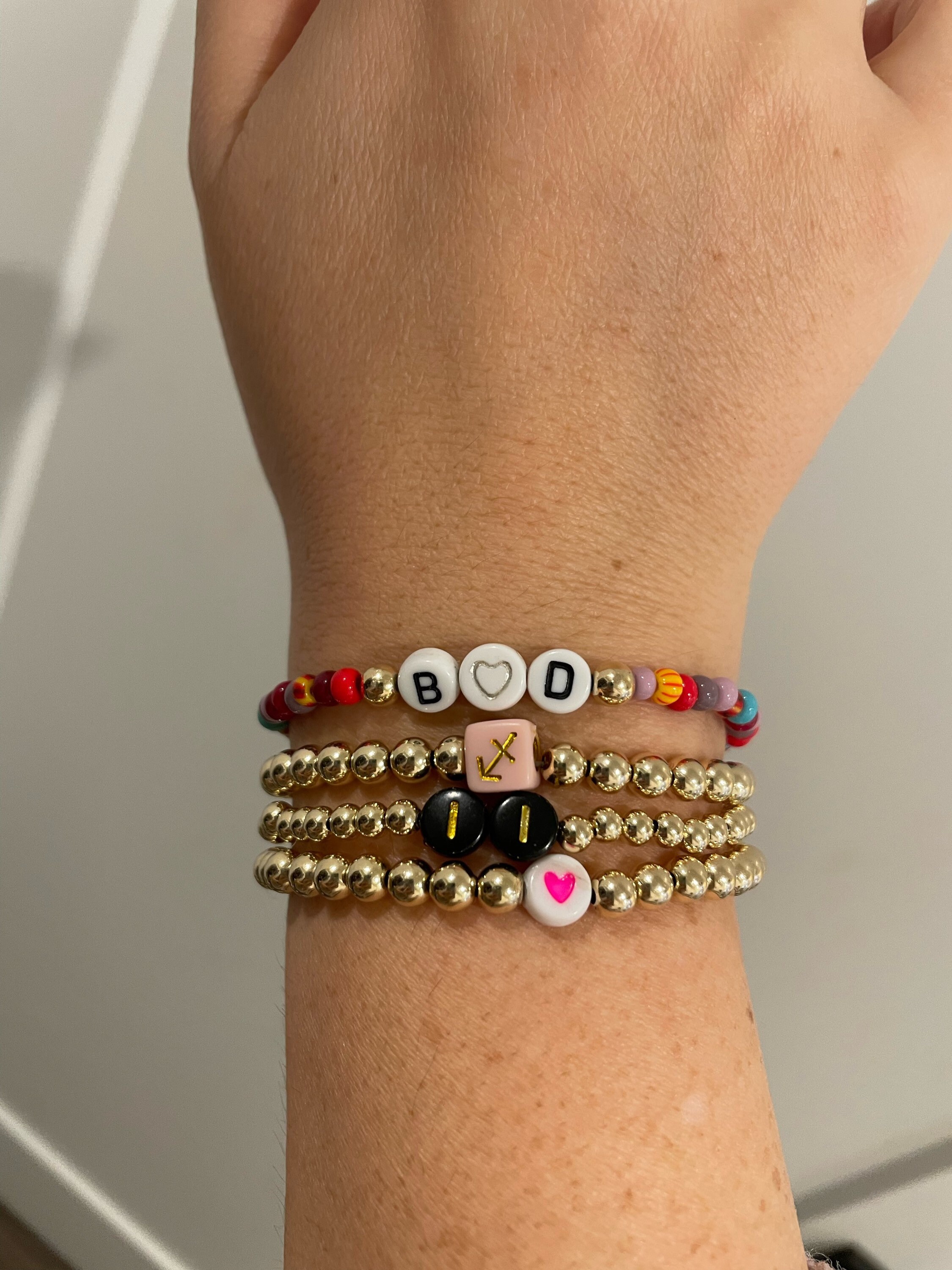 Personalized Number Bracelet, Custom Number Beaded Bracelet, Number ...