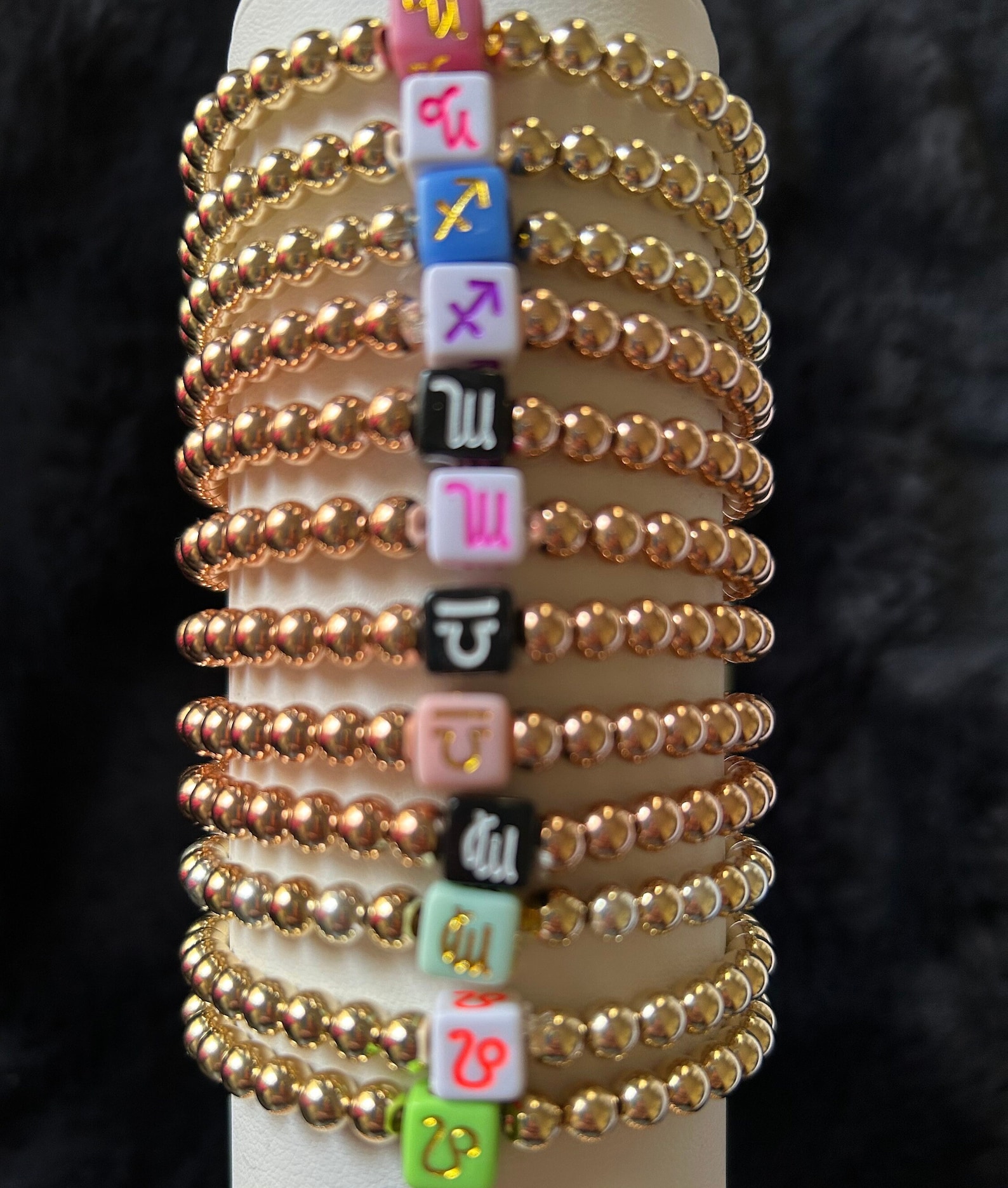 Custom Zodiac Sign Beaded Bracelet Personalized Zodiac - Etsy