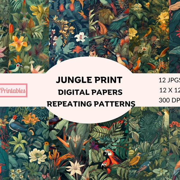 Jungle Wall Paper - Etsy