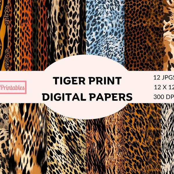 Repeat Tiger Pattern - Etsy