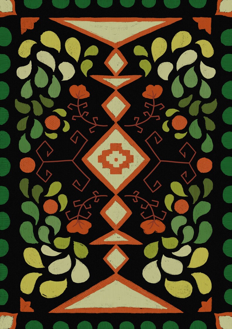 Gothic Folklore A5 Art Print Mythology Embroidery Bulgarian Folklore ...