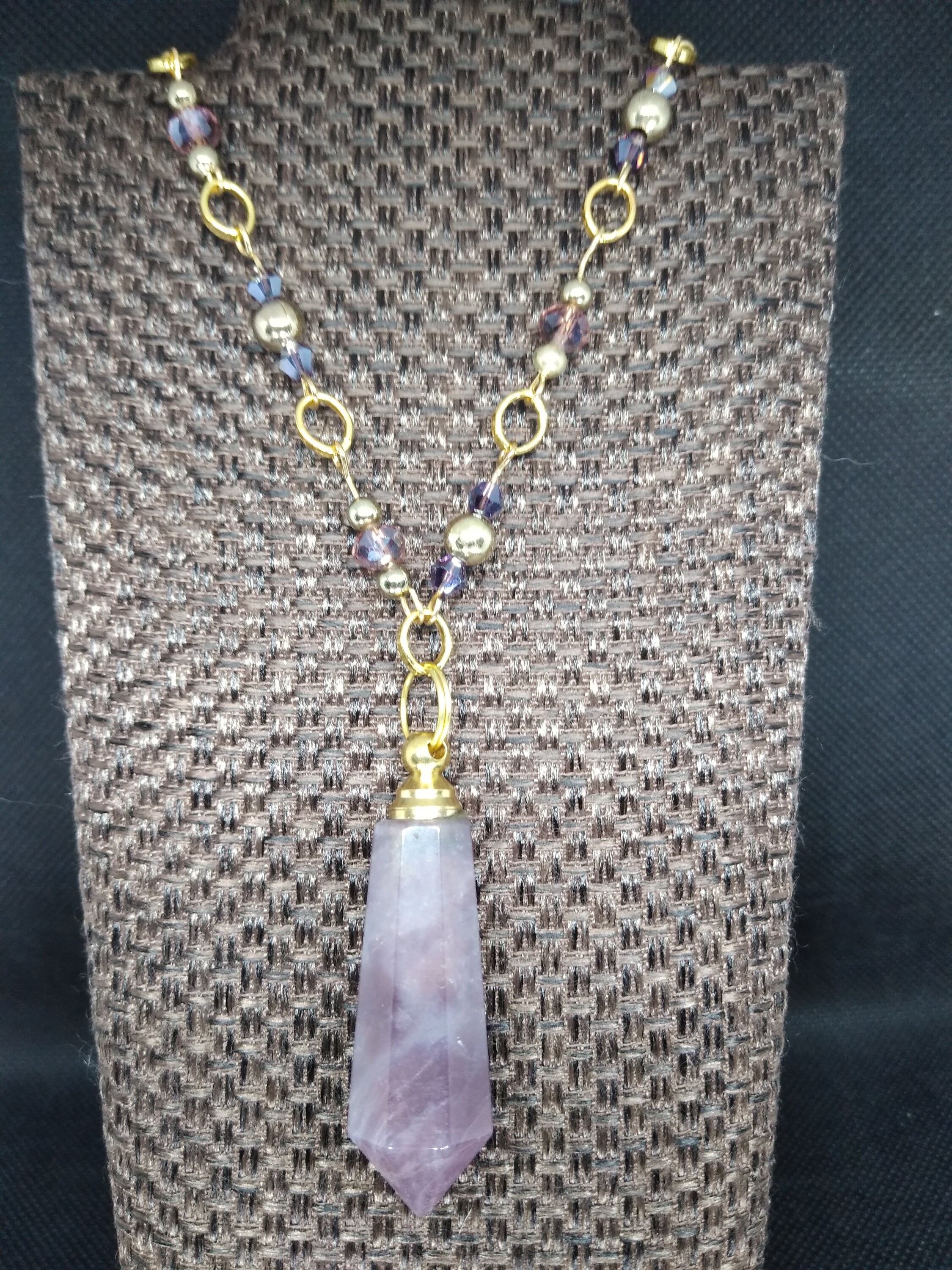 Amatista Natural Secreto Perfume Vial Collar - Etsy México