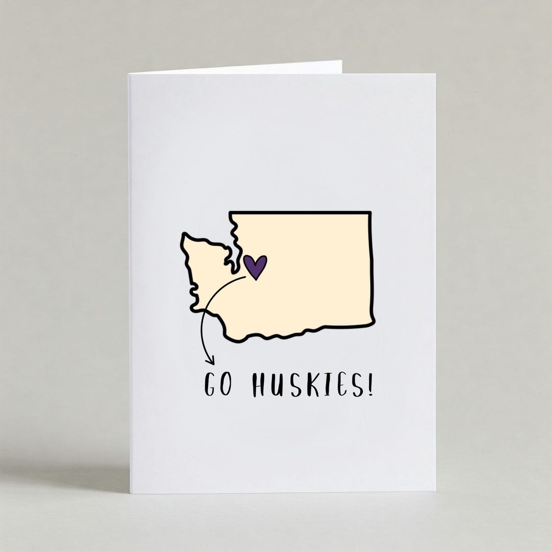 Go Huskies University of Washington Card - Etsy
