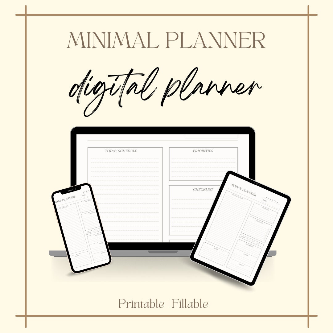 NEW! Daily Planner, Today Planner, Digital Planner, Printable Planner ...