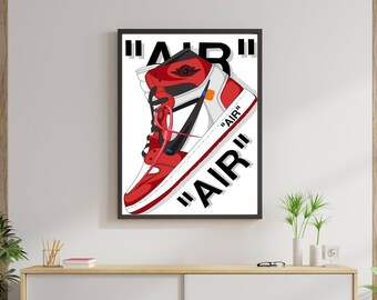 Air Jordan 1 off White Poster - Etsy