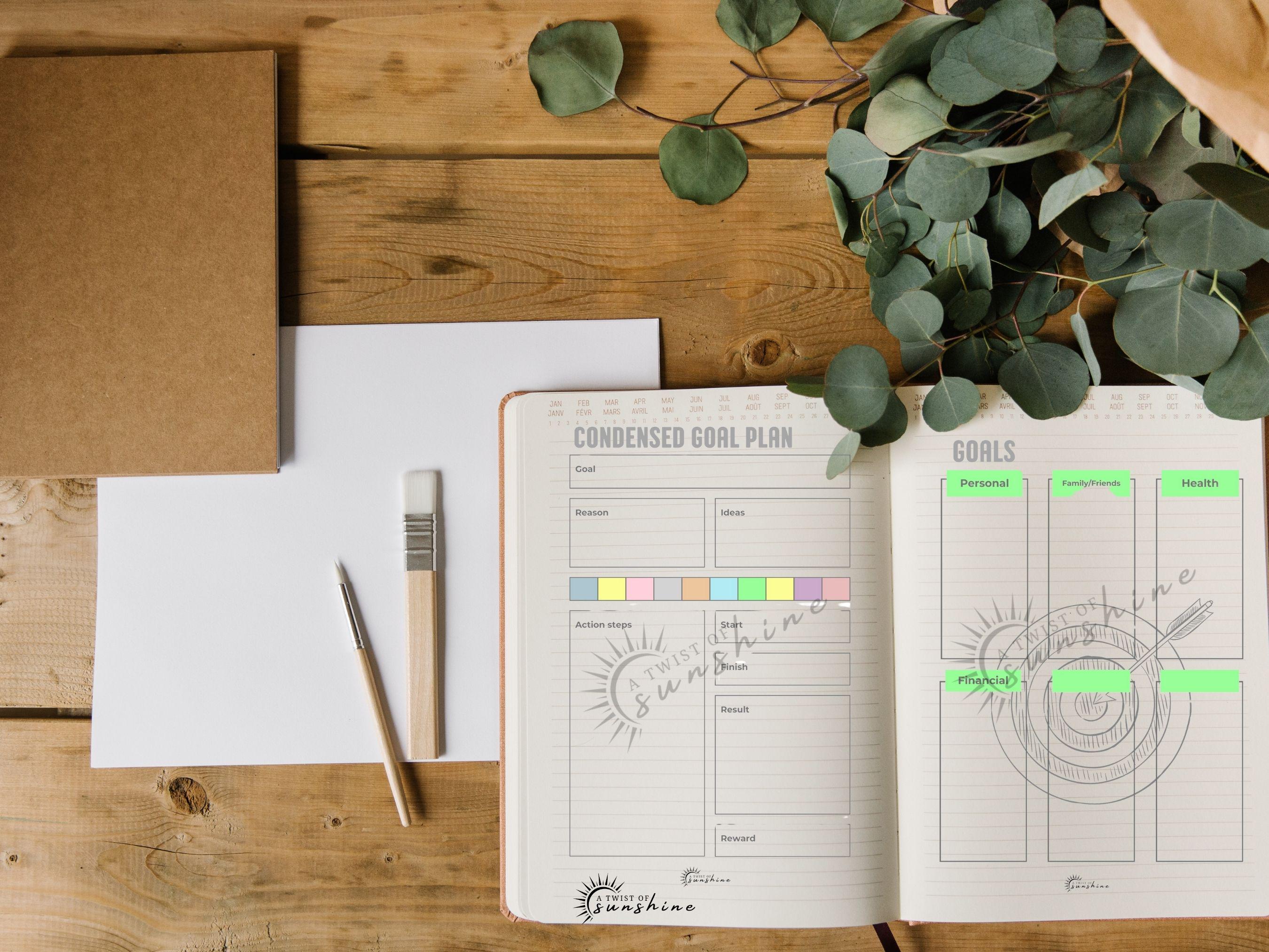 GOAL SETTING TEMPLATE | Printable Goal Journal | Goal Planning ...