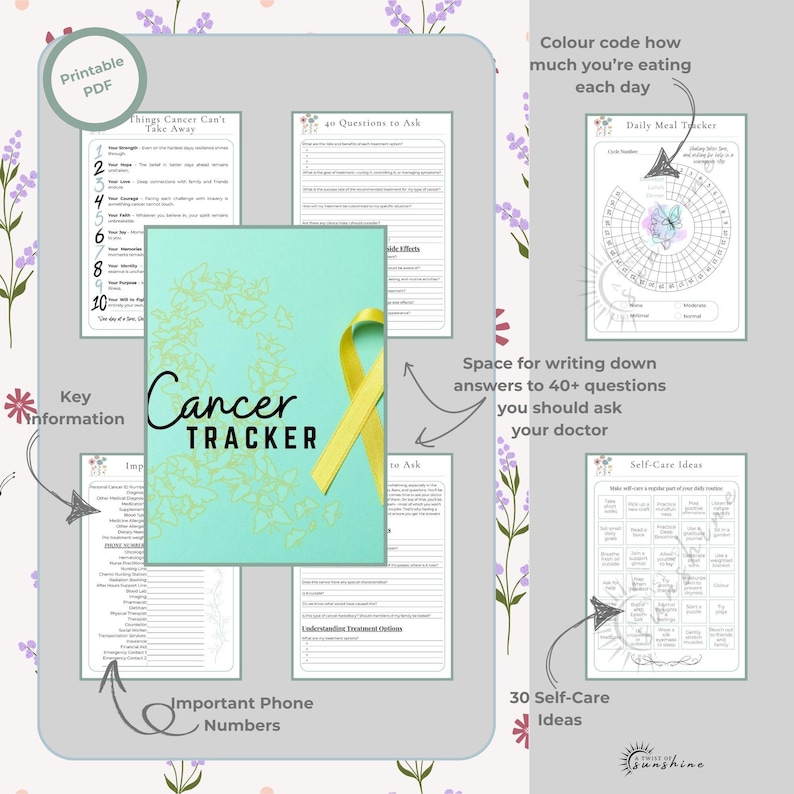 PRINTABLE CANCER JOURNAL | Cancer Tracker | Appointment Tracker ...