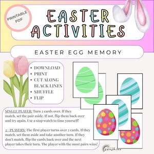 PRINTABLE EASTER ACTIVITIES for Kids | Easter Egg Memory Cards | Easter ...