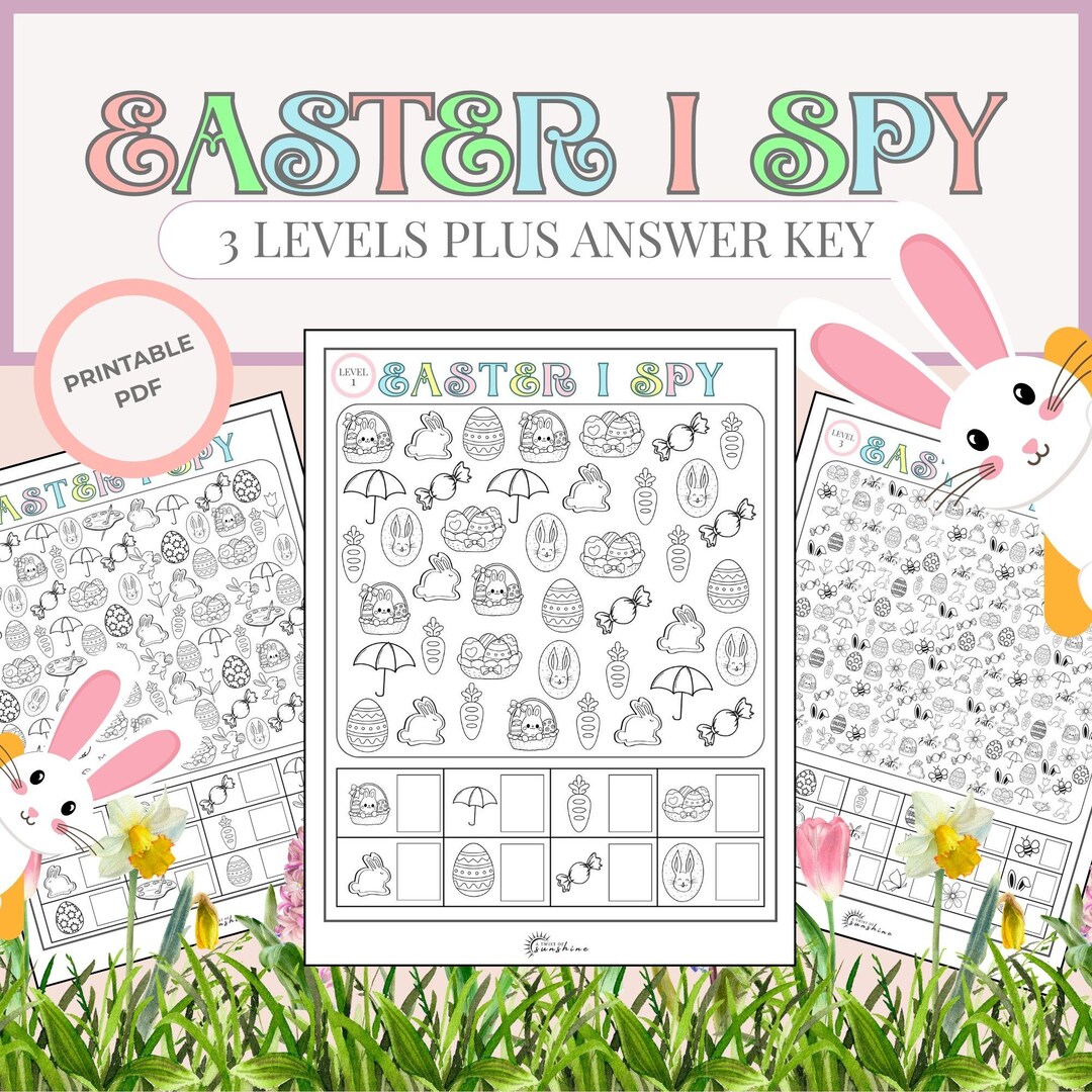 EASTER I SPY | Printable I Spy | Easter Activity for Kids | Printable ...