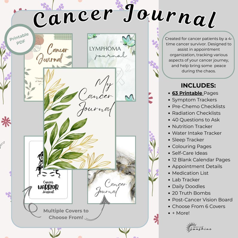 PRINTABLE CANCER JOURNAL | Cancer Tracker | Appointment Tracker ...