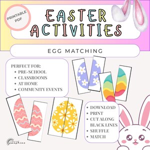 PRINTABLE EASTER ACTIVITIES for Kids | Easter Egg Memory Cards | Easter ...