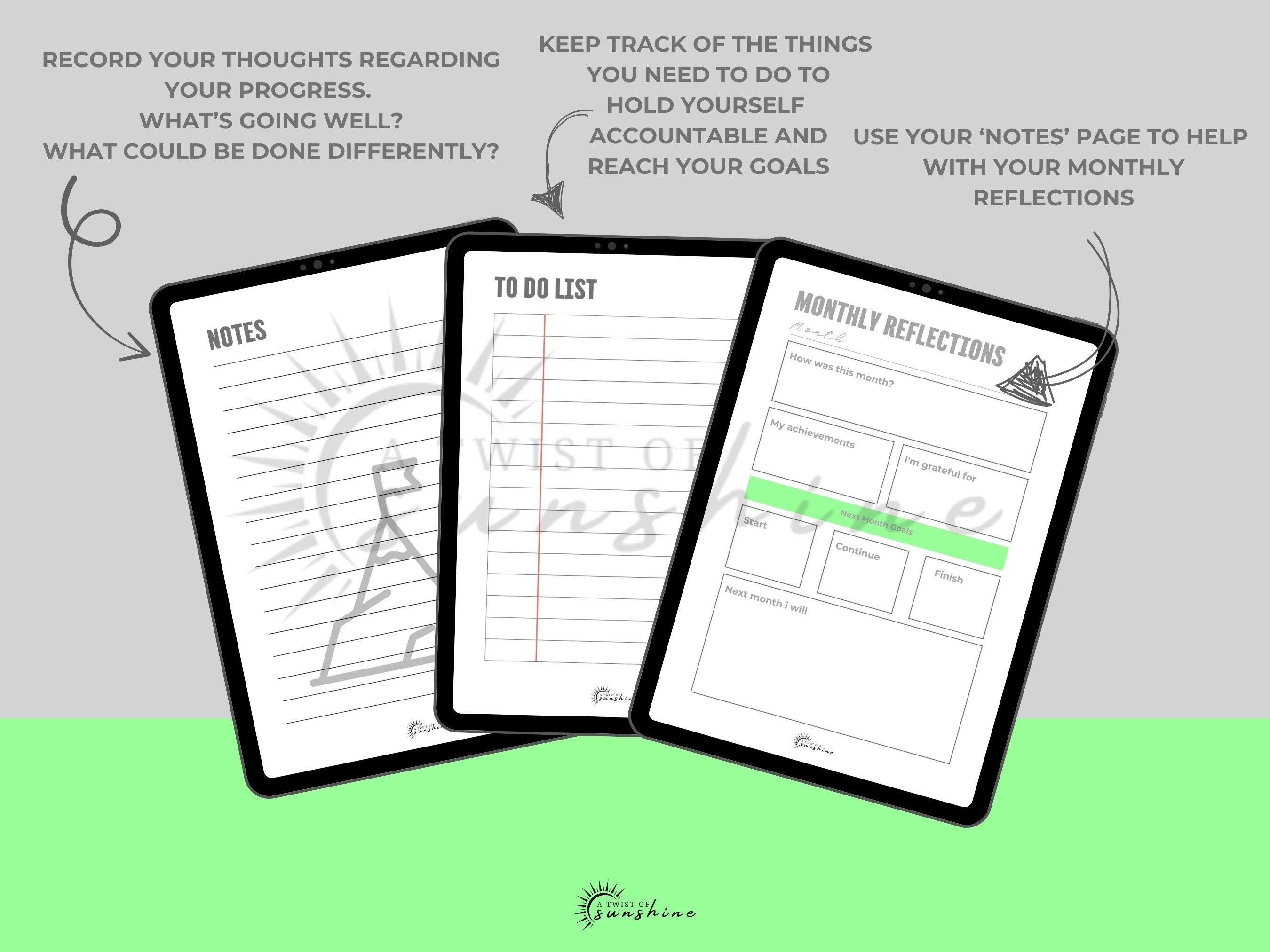 GOAL SETTING TEMPLATE | Printable Goal Journal | Goal Planning ...