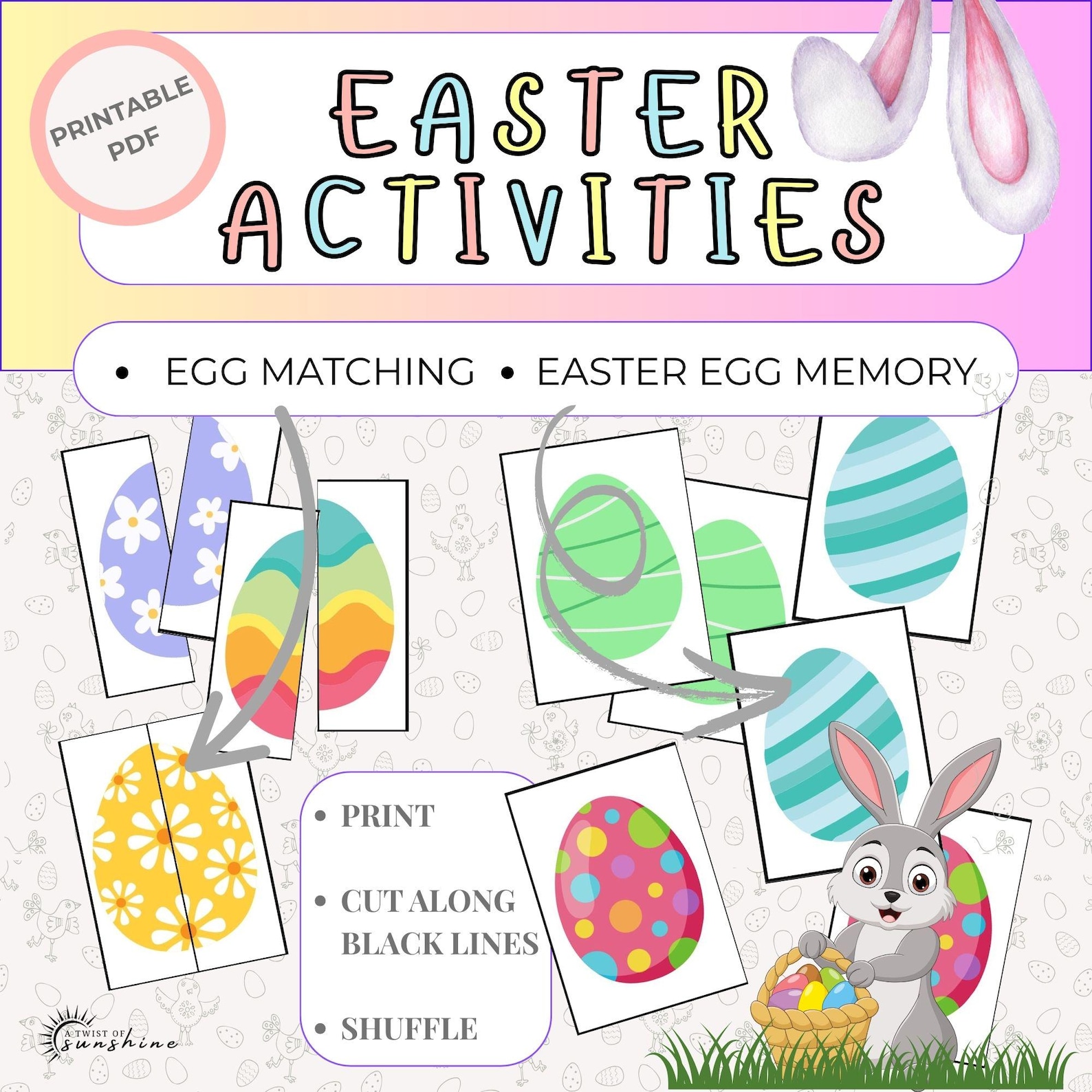 PRINTABLE EASTER ACTIVITIES for Kids | Easter Egg Memory Cards | Easter ...