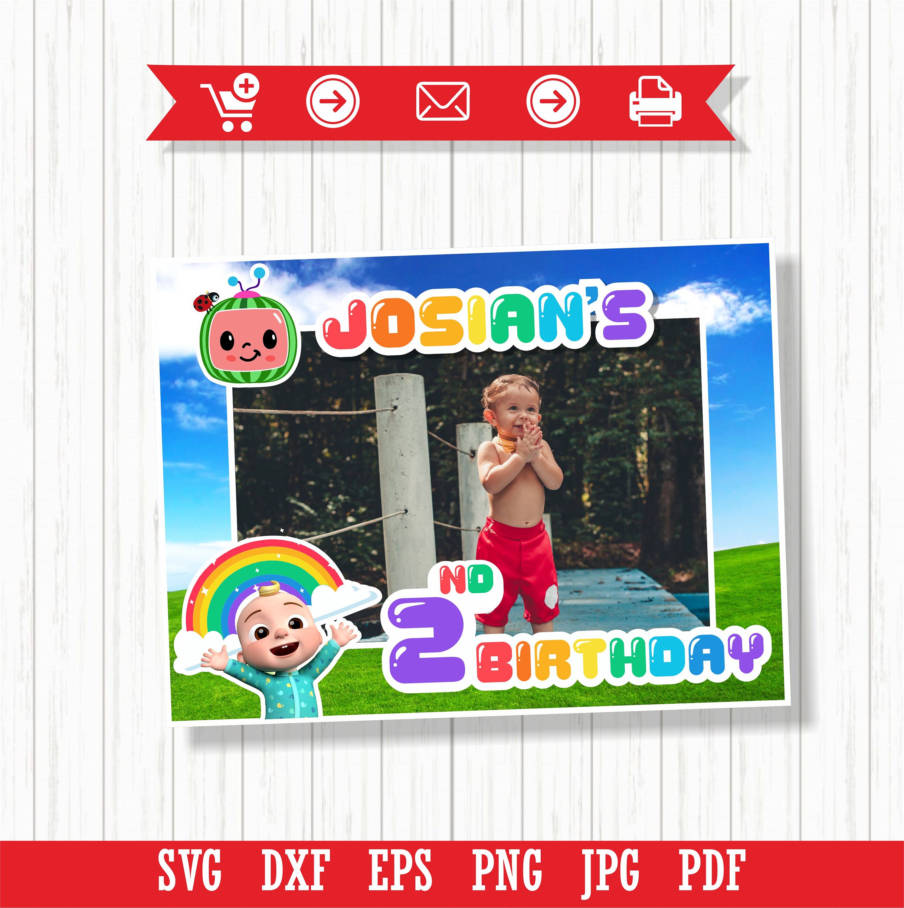 Cocomelon SVG Cocomelon Logo Cocomelon Photo Frame | Etsy