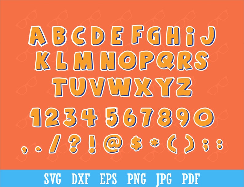 Blippi Alphabet SVG Blippi SVG Blippi Font SVG Blippi | Etsy