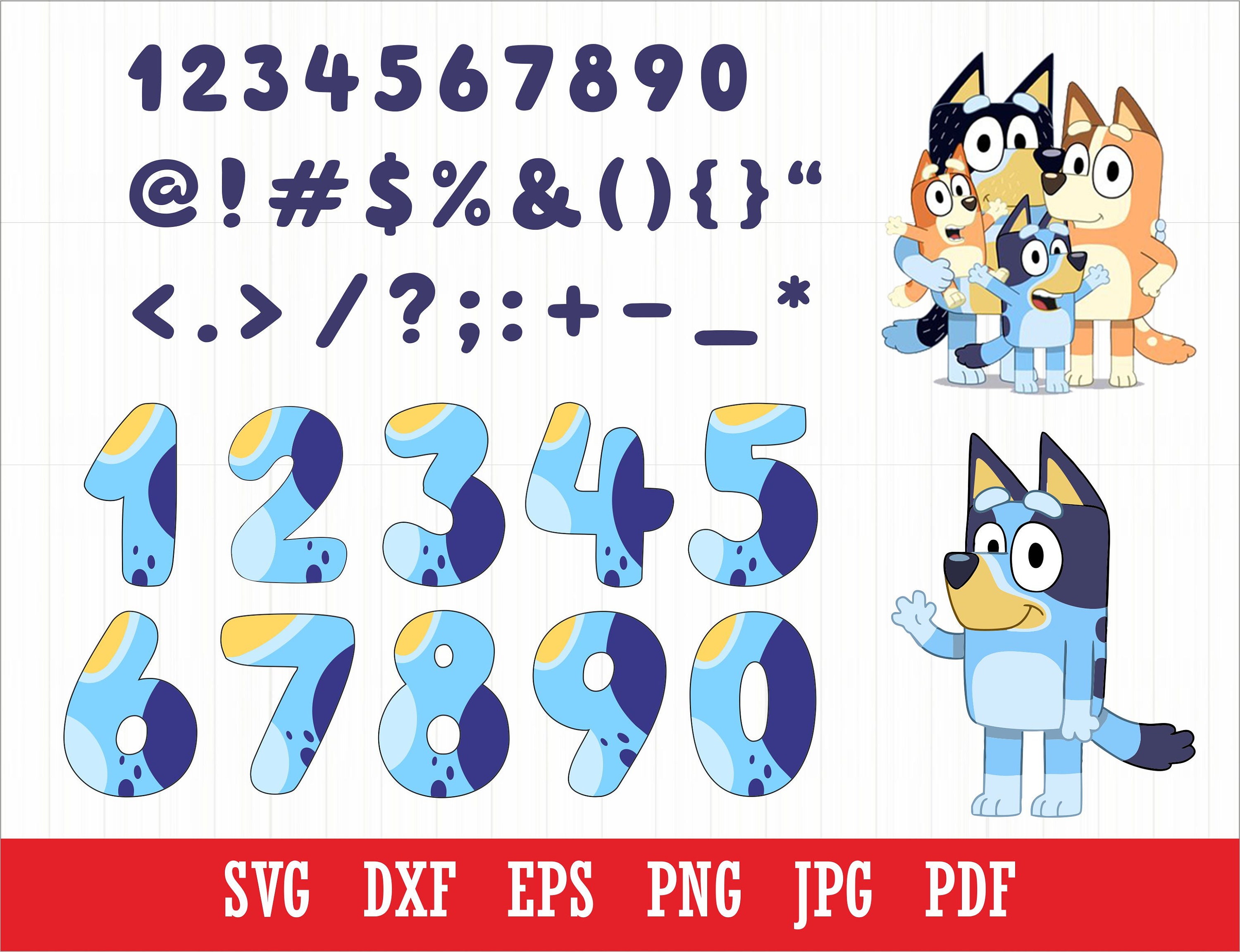 Printable Bluey Font