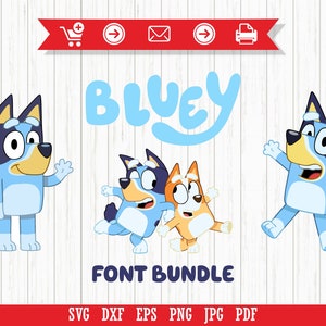 Bluey Font svg Bluey svg Bluey Letters Bluey Birthday SVG | Etsy